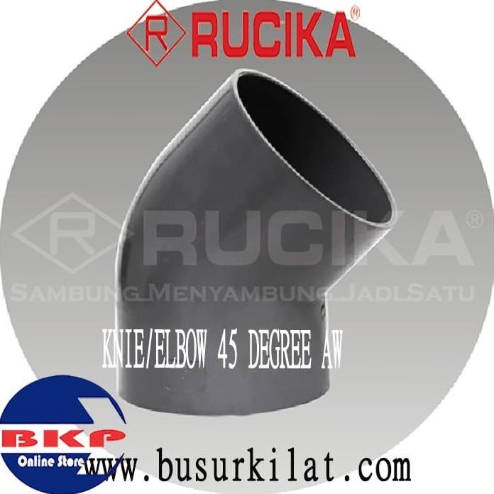 Jual Promo Knie / Elbow 45 Derajat 4 Inch Pvc Rucika (Aw) / Sambungan Pipa Harga Spesial ...