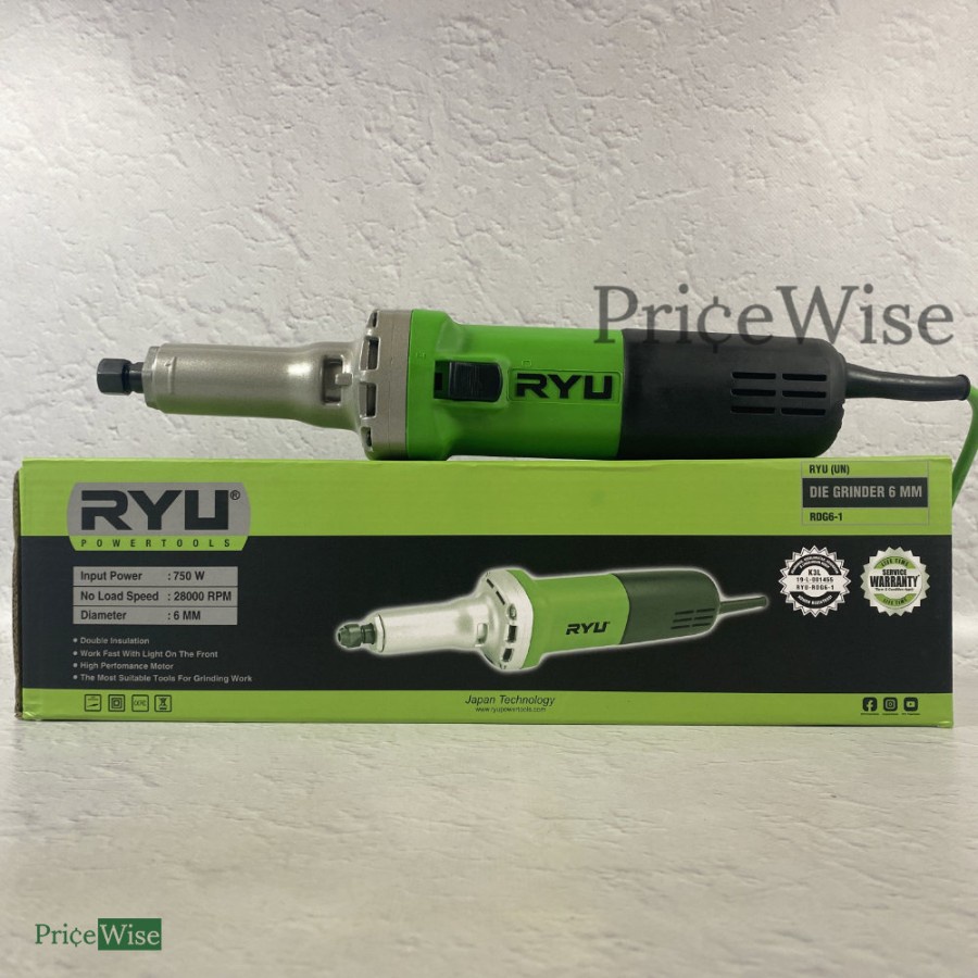 Jual Die Grinder RDG 6-1 Ryu / Mesin Gerinda Botol / Gurinda Tuner RDG6 ...