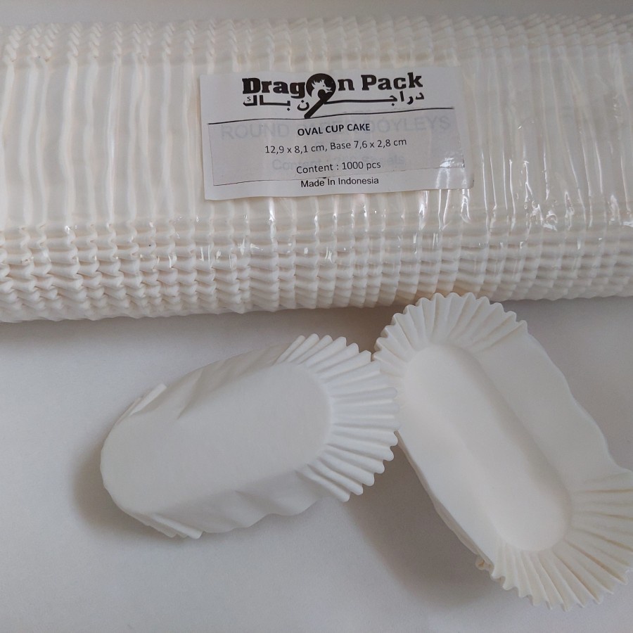 Jual Kertas Cup Cake Oval 12.9 Cm (1000 Lembar) Dragon Pa Roti Risol ...