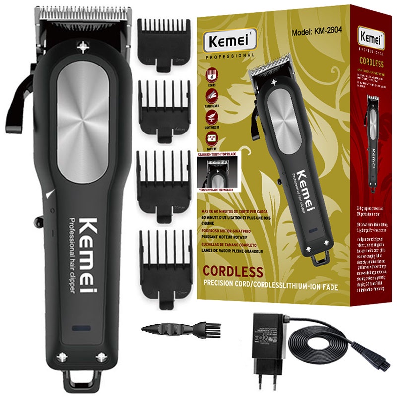 Jual Hair Clipper Kemei KM-2604 Alat Cukur Rambut Rechargeable Cordless | Shopee Indonesia