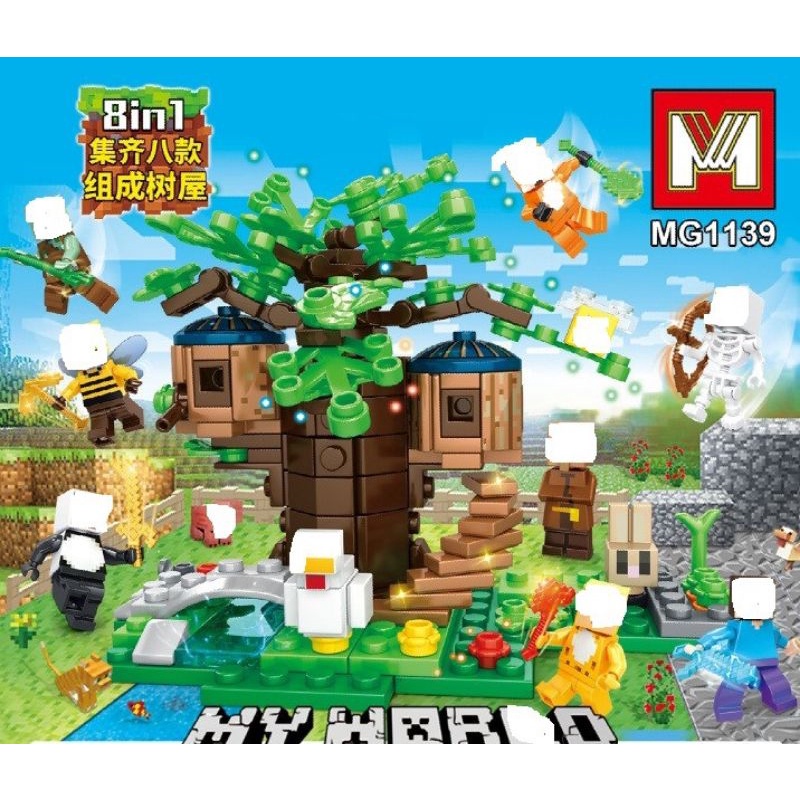 Jual Mainan anak figure games mine craft my world animal tree house ...