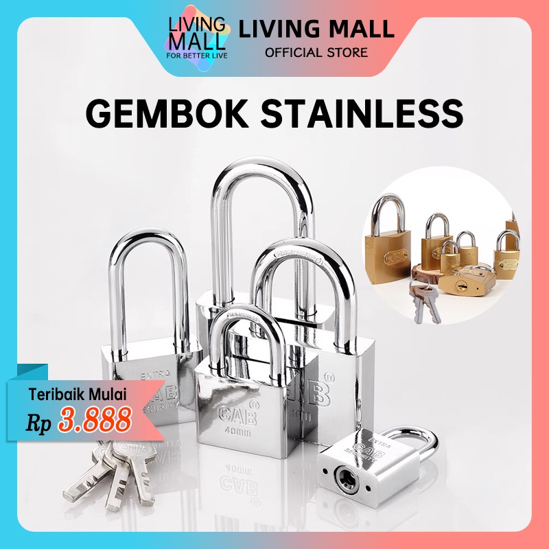 Jual Gembok Stanless Anti Karat/Anti Maling/Gembok Anti Rust/Gembok ...