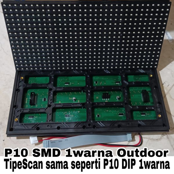 Jual Panel Modul Led P10 Merah Smd Outdoor Hub12 32X16Cm | Shopee Indonesia