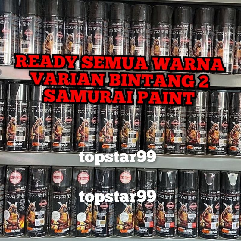 Jual Samurai Paint Pilok Pilox Cat Semprot Ready Semua Varian Warna Black Hitam Metalic Metalik ...
