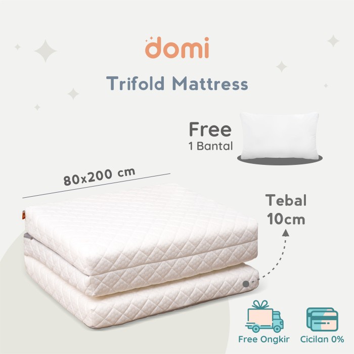 Jual Domi Trifold Mattress 80 X 200 Cm - Kasur Busa Lipat Tiga Promo ...