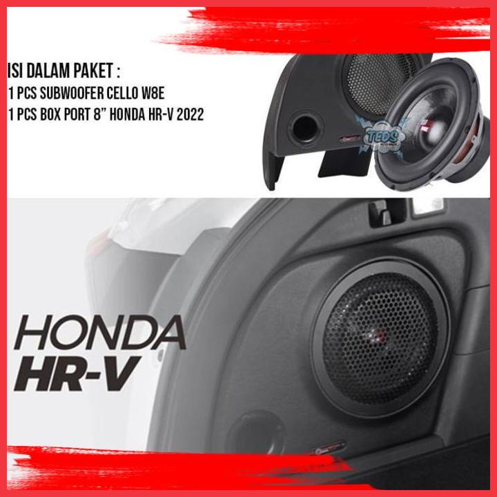 Jual (HRVO) SUBWOOFER CELLO W8E PLUS BOX PORT HONDA HRV 2022 | Shopee ...