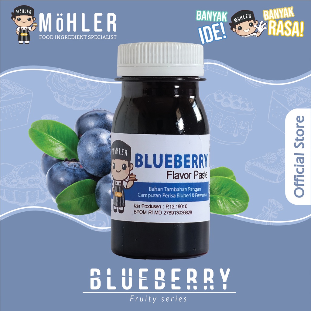 Jual MOHLER Pasta perisa pewarna BLUEBERRY | Shopee Indonesia