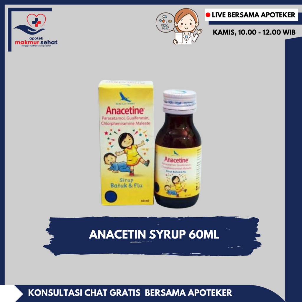 Jual Anacetine Sirup 60ml (per Botol) | Shopee Indonesia