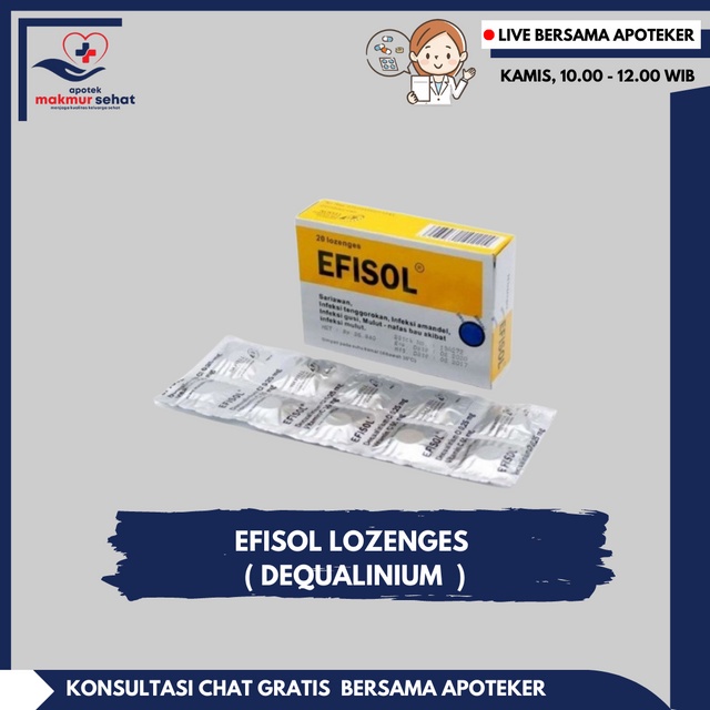 Jual EFISOL LOZENGES ( DEQUALINIUM ) | Shopee Indonesia
