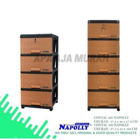 Jual Laci Plastik 4 Susun / 5 Susun Napolly Rattan - Contac 400 Contac ...