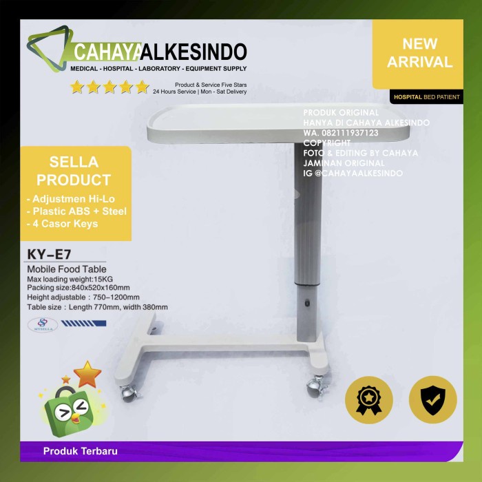 Jual Meja Makan Pasien Over Bed Mayo Table Rumah Sakit Medis ABS ...