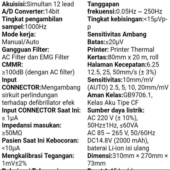 Jual Mesin Ekg jantung Touch 3 Channel Electrocardiograph lead ECG EKG ...