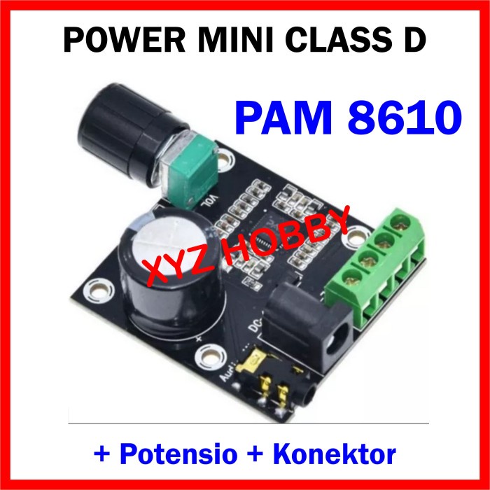 Jual Pam8610 + Potensio Power Class D Amplifier 2X15W Pam 8610 ...