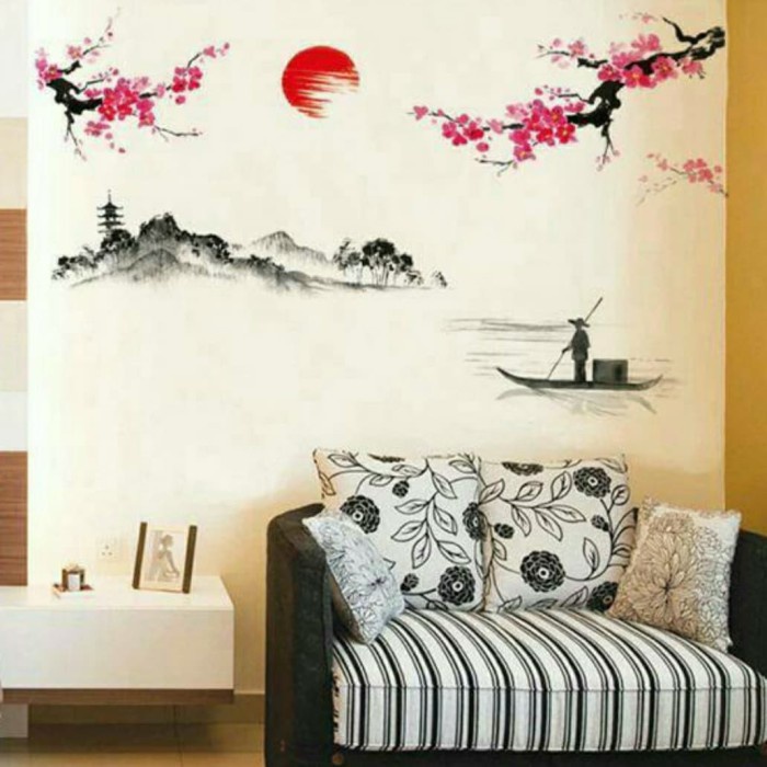 Jual Wall Sticker Japan Wallpaper Rumah Kamar Ruang Tamu Dekorasi Kaca ...