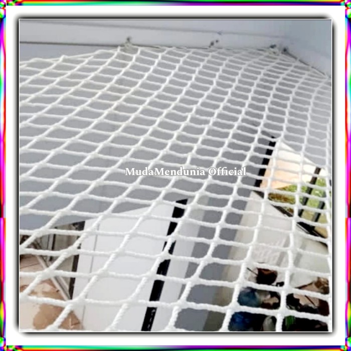 Jual Promo Jaring Pengaman Nilon 6Mm Hammock/Loft Net/Tangga/Balkon ...