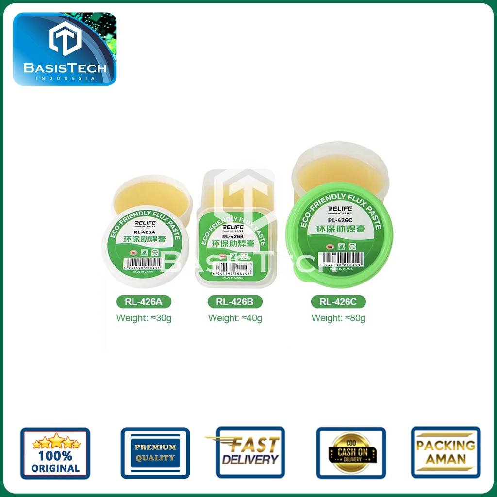 Jual FLUX PASTA SOLDER 30G 40G 80G RELIFE RL-426A RL-426B RL-426C 426D ORIGINAL | Shopee Indonesia