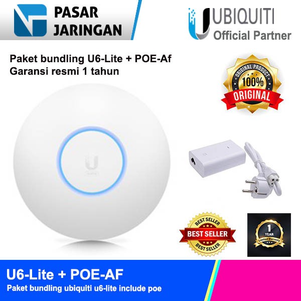 Jual Paket Ubiquity UniFi 6 Lite U6-Lite + Ubnt U-POE-AF 802.3A 48v ...