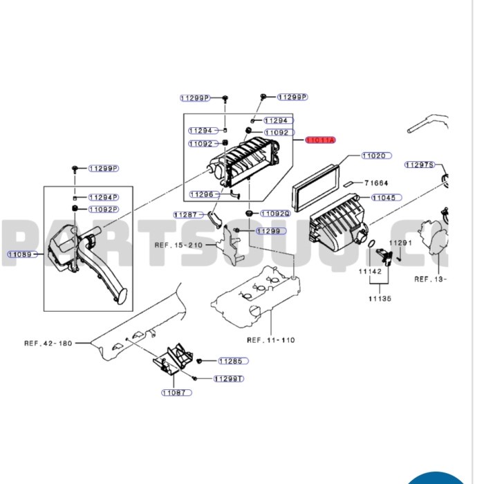 Jual Cod - Rumah Filter Udara Mirage - 1500A404 Mitsubishi Ori Body Air ...