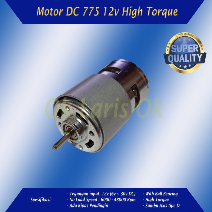 Jual Motor Dc 775 12V High Torsi Speed Dinamo Mesin Power Tools Diy 24V 30V | Shopee Indonesia