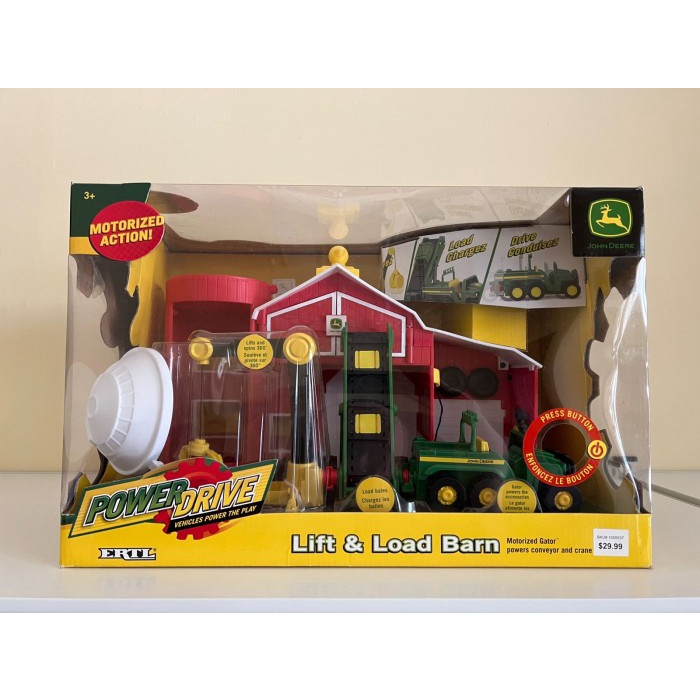 Jual COD John Deere Ertl Power Drive Lift Load Barn With Motorized ...