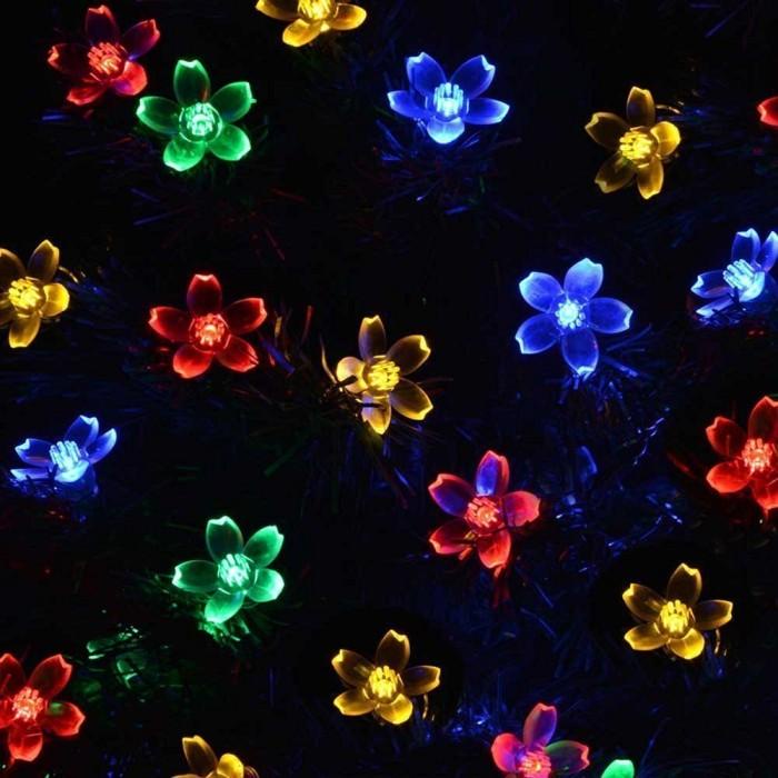 Jual LAMPU HIAS MOTIF BUNGA STRING LIGHTS 50 LED 7 METER WITH SOLAR ...