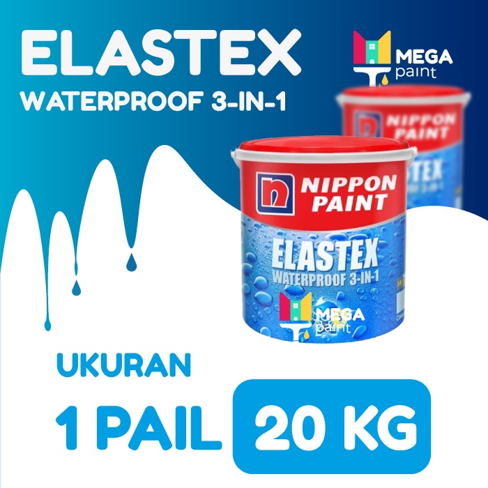 Jual Promo Cat Elastex Waterproof 20 Kg Nippon Paint Ready Mix | Shopee ...