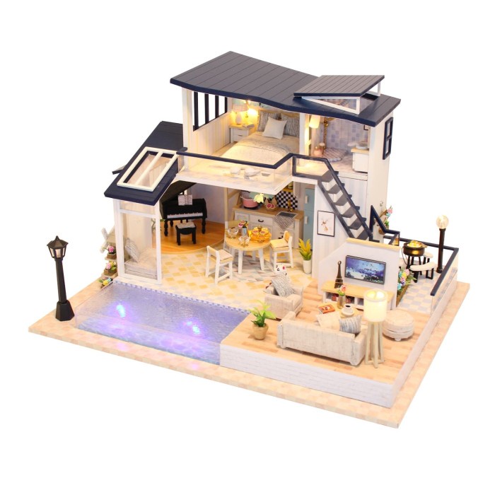Jual Rya Diy Miniature Doll House Wooden / Miniatur Rumah Boneka ...