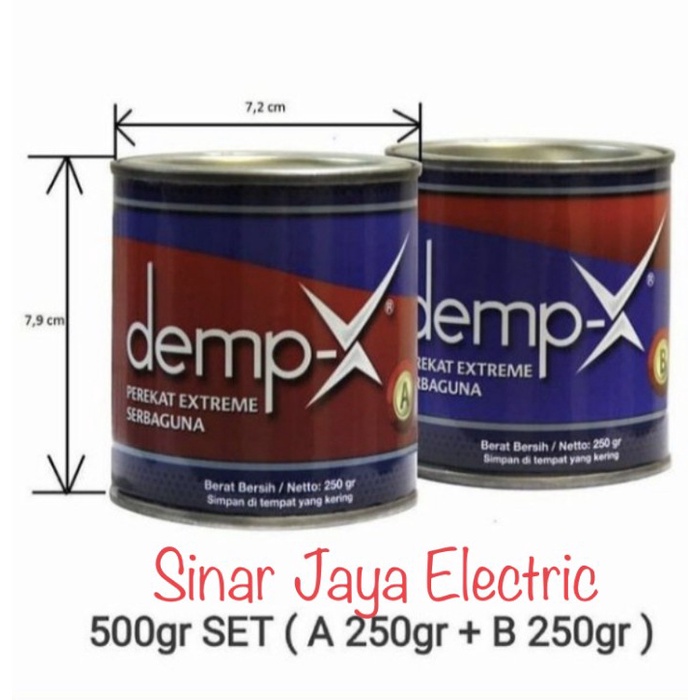 Jual Lem serba guna merk Demp-X @250 gram warna biru dan cream | Shopee ...