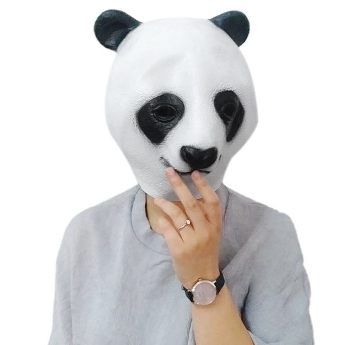 Jual Topeng panda bear taman safari hewan full latex halloween | Shopee ...