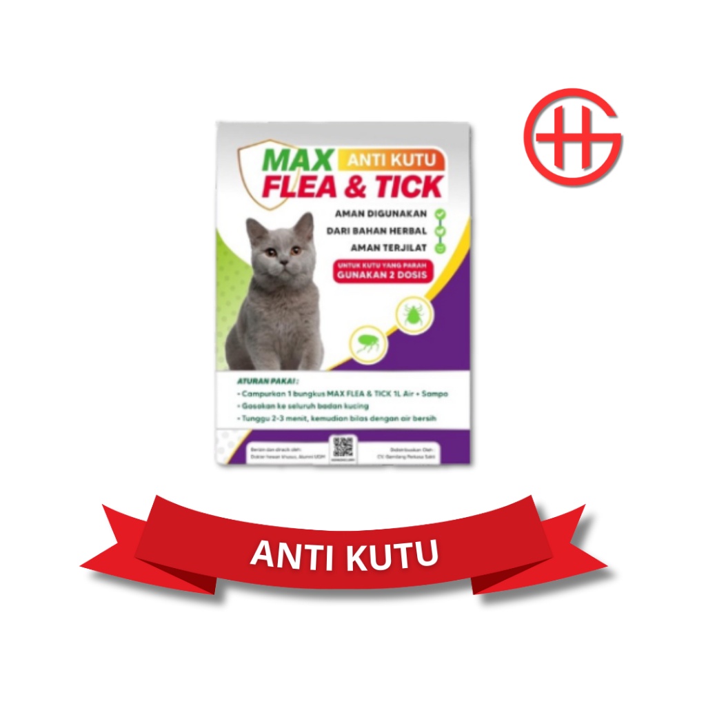 Jual GH Serbuk Obat Kutu Kucing MAX FLEA & TICK SACHET | Ampuh Basmi ...