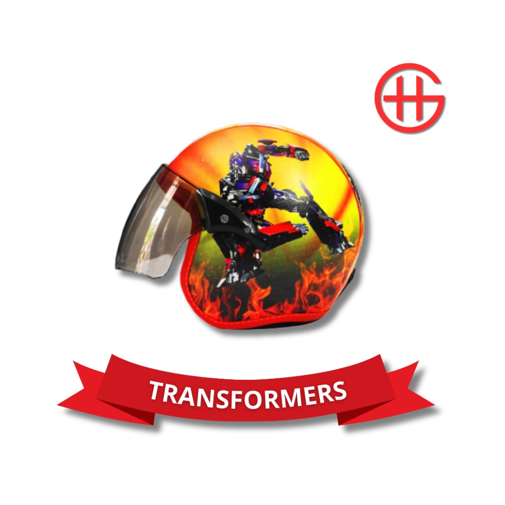 Jual GH Helm Anak Karakter HALF FACE Karakter TRANSFORMERS 3-7 Tahun ...