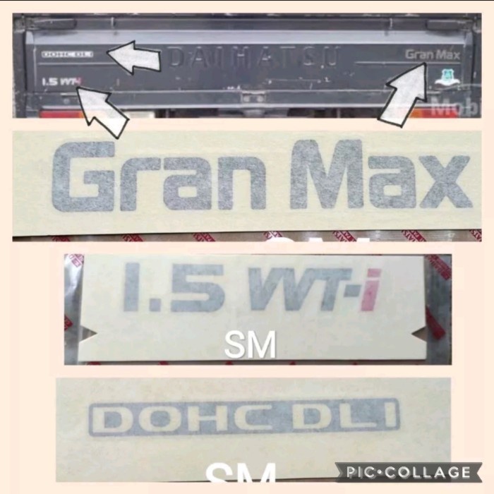 Jual sticker bak belakang gran max pick up original stiker bak grand ...