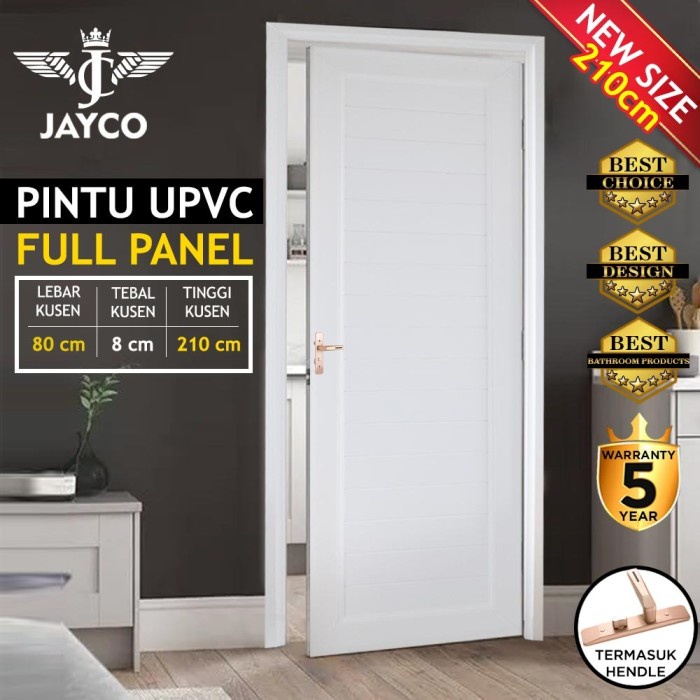Jual JAYCO PINTU UPVC FULL PANEL PINTU KAMAR PUTIH 80X210 CM | Shopee ...