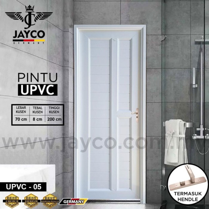 Jual PINTU UPVC FULL PANEL PINTU KAMAR MANDI PUTIH 70X200CM | Shopee Indonesia
