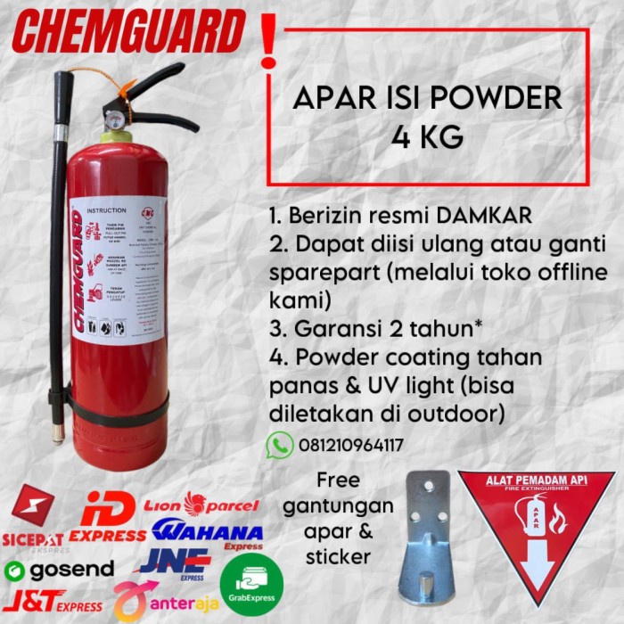 Jual [Original] Apar 4 Kg Alat Pemadam Kebakaran 4 Kg Chemguard Abc ...
