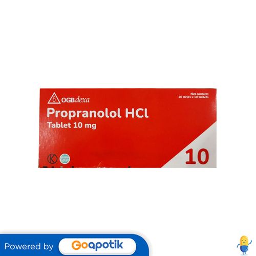Jual PROPRANOLOL OGB DEXA MEDICA 10 MG BOX 100 TABLET | Shopee Indonesia