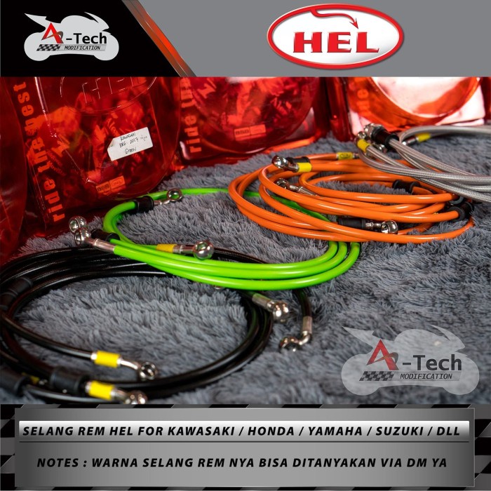 Jual Baru Selang Rem Hel Er6N / Er6F Non Abs Full Set Selang Warna Stok Murah | Shopee Indonesia