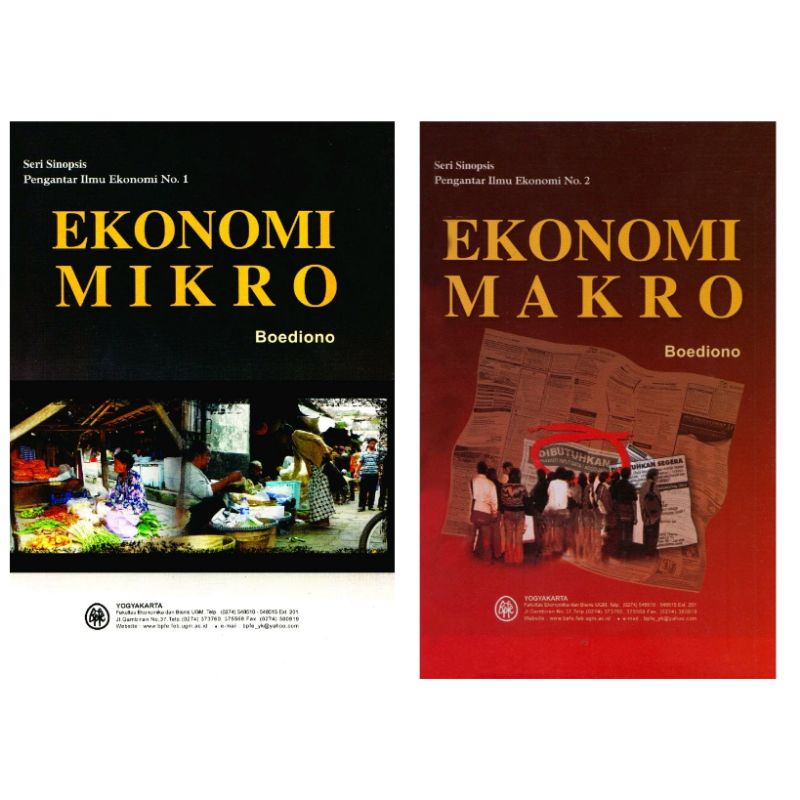 Jual Buku ekonomi mikro dan makro seri sinopsis pengantar ilmu ekonomi no 1 dan 2 boediono ...
