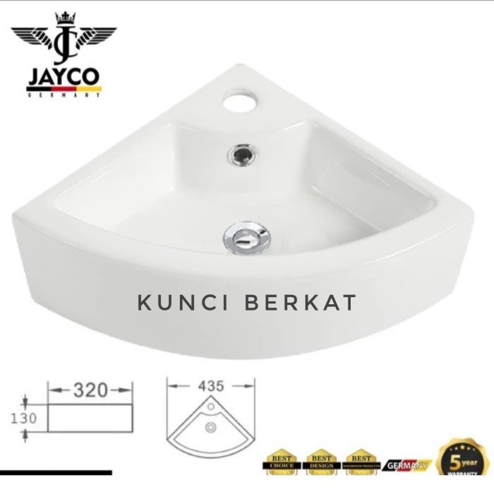 Jual Wastafel Sudut/Sericite/2026/Wastapel/Keramik/Putih | Shopee Indonesia