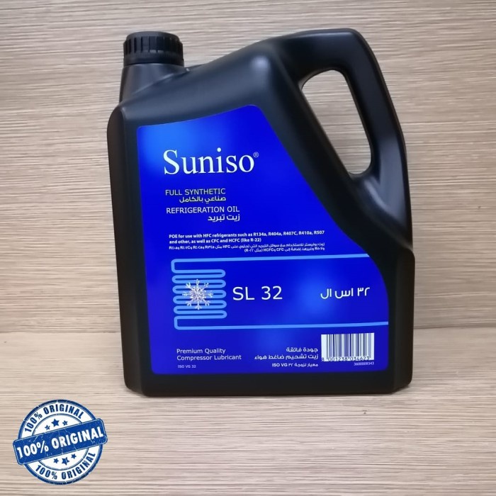 Jual OIL - OLI COMPRESSOR SUNISO SL 32 / SL32 - 4L ( FREEZER ) | Shopee Indonesia