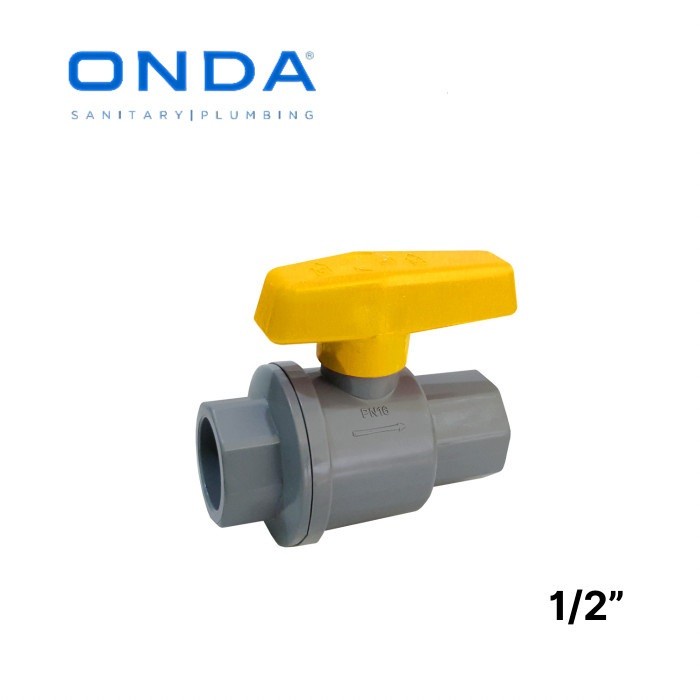Jual Ball Valve 1/2" Onda Stop Kran Plastik Pvc Polos 1/2 " Inch Air ...