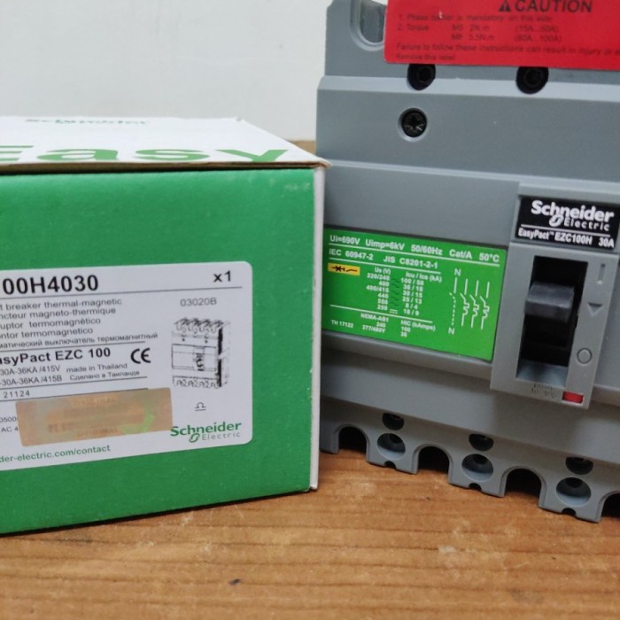 Jual Original Mccb / Breaker Schneider Ezc100H 4P 30A 25Ka 4Pole Ezc100H4030 Limited | Shopee ...