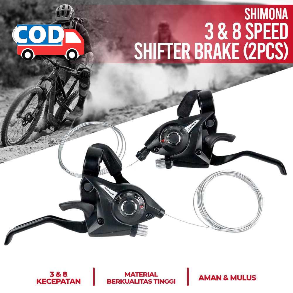 Jual Speed Shifter Pengatur Kecepatan Gigi Sepeda 8 Speed 2 PCS Gagang ...