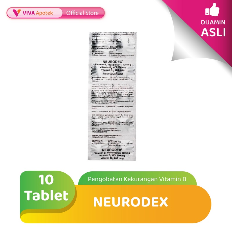 Jual Neurodex untuk Pengobatan Kekurangan Vitamin B (10 Tablet ...