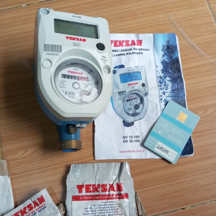 Jual Ready Prepaid Water Meter Digital 3/4 Merk Teksan Turkey Barang ...