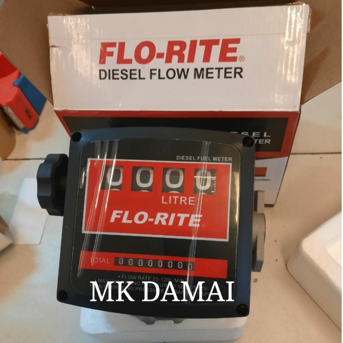 Jual Ready Meteran Solar Flo Rite 4 Digit Drat 1 Flowmeter / Flow Meter ...