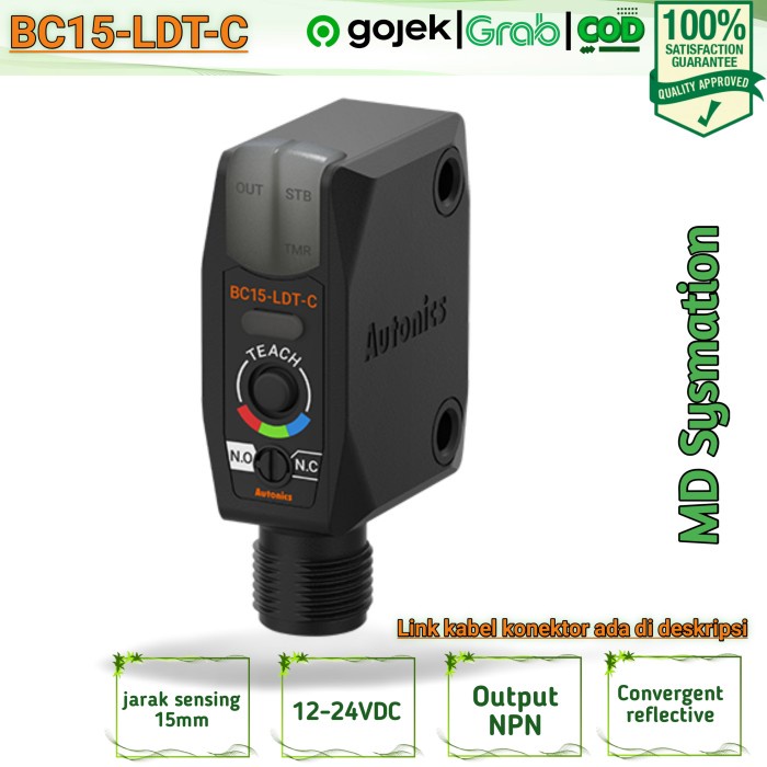 Jual Original Autonics Bc15-Ldt-C Photo Sensor Color Mark Output Npn ...