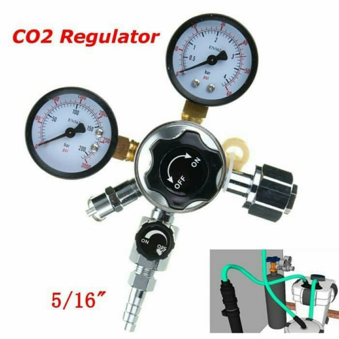 Jual New Ori Hfs Commercial Co2 Regulator Beer Brewing Kegerator Dual ...