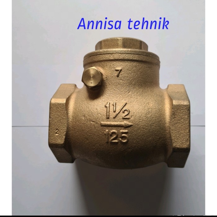 Jual New Ori Check Valve Kuningan Brass 11/2Inch Kitz Original Bisa ...