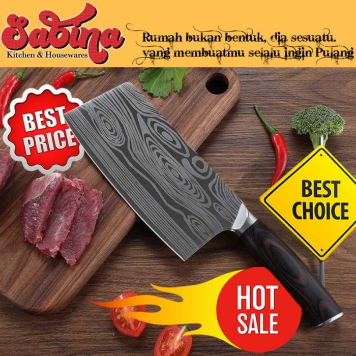 Jual ADP-888 PISAU DAPUR MEAT DAGING CHEF DAMASCUS PATTERN CLEAVER ...